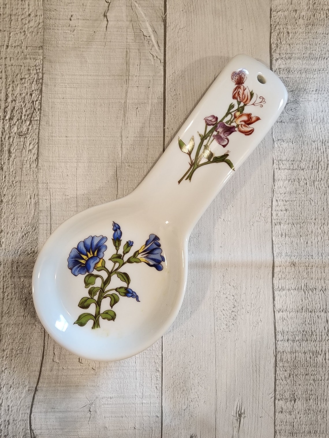 Vintage Cordon Bleu Flower Spoon Rest, Ceramic, Retired Pattern - Etsy