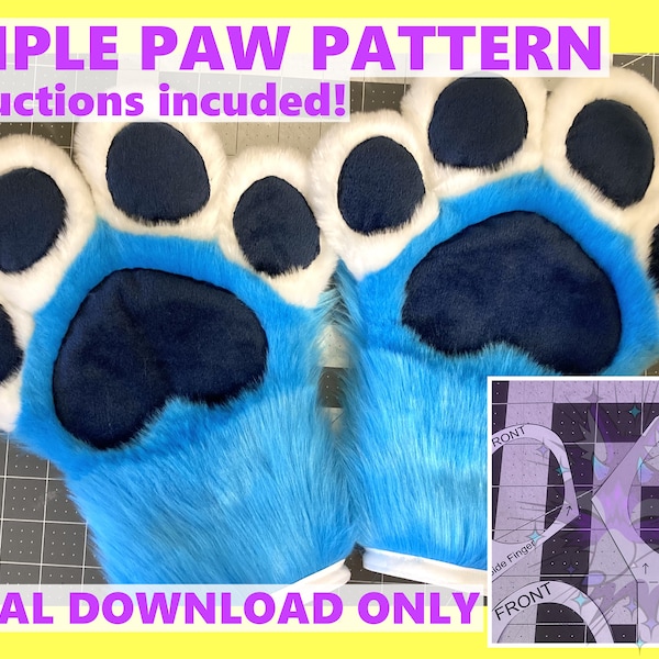 Cheap Fursuit Paw Pattern - Etsy