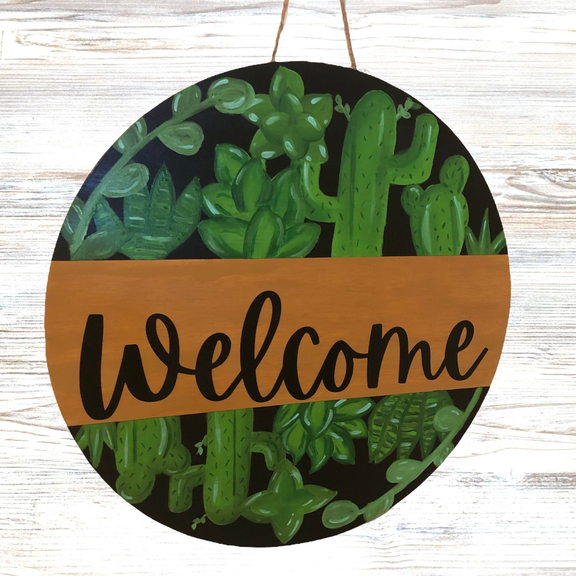 Succulent, Cactus, Southwestern Style Welcome Door Hanger - Etsy