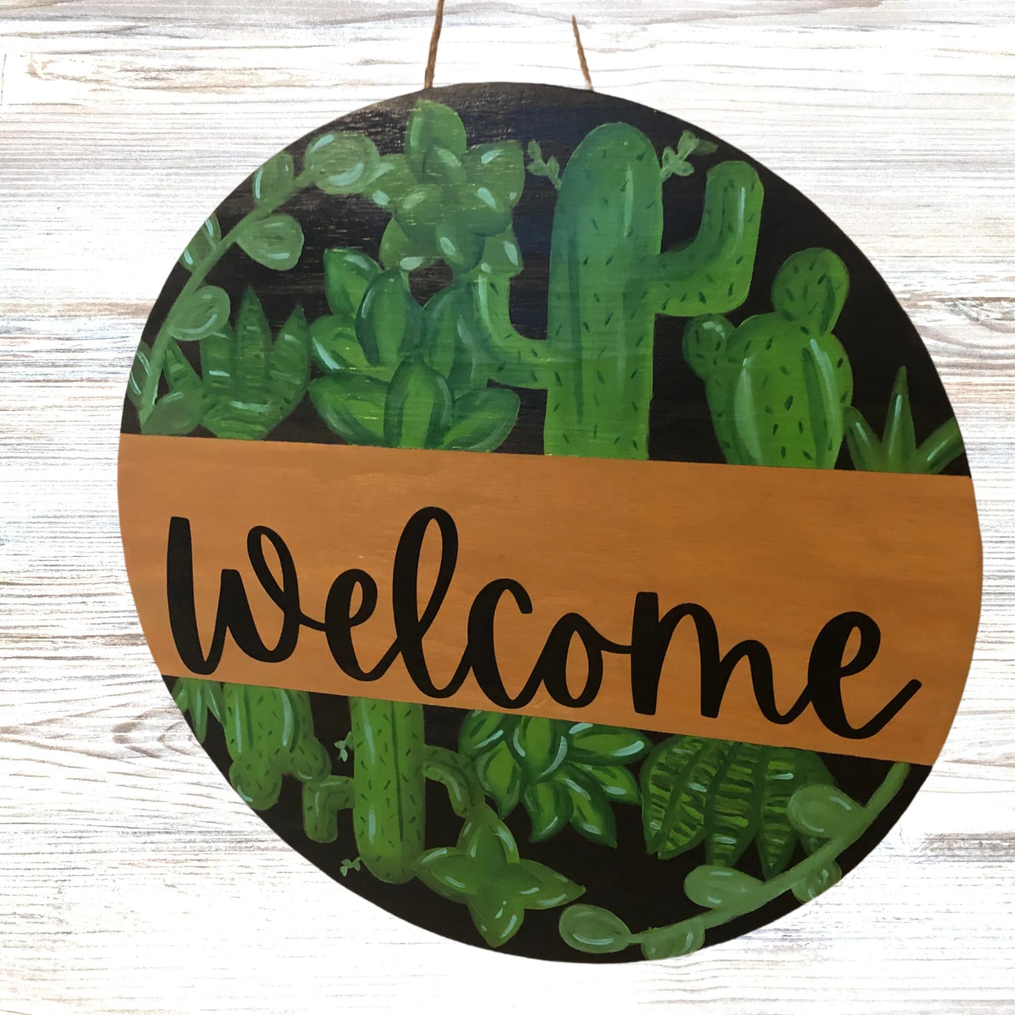 Succulent, Cactus, Southwestern Style Welcome Door Hanger - Etsy