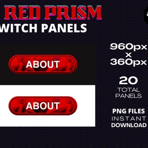 Red Prism Twitch Panels X20 Panels Digital Download - Etsy