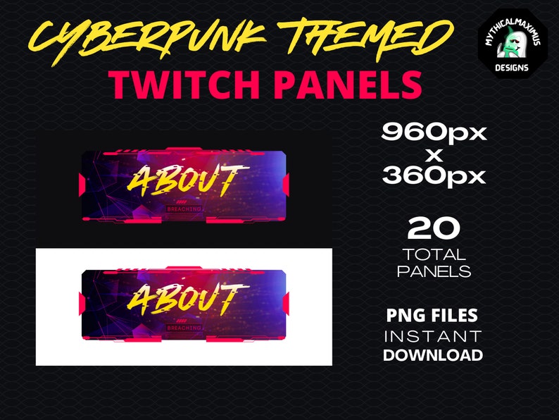 Cyberpunk Twitch Panels | X20 Panels | Digital Download - Etsy