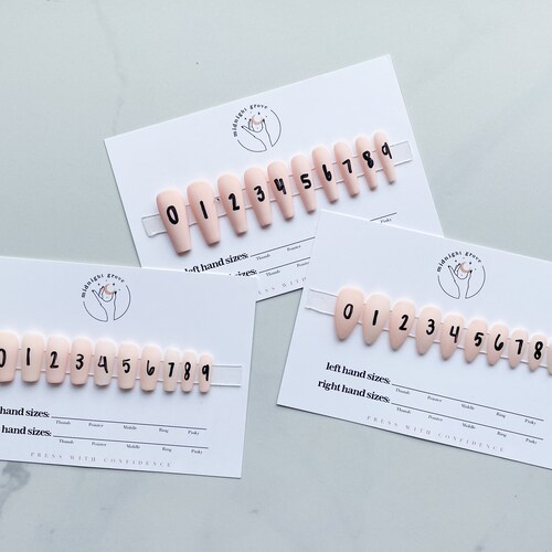 Nail Sizing Kit/press on Nails/ready to Ship - Etsy