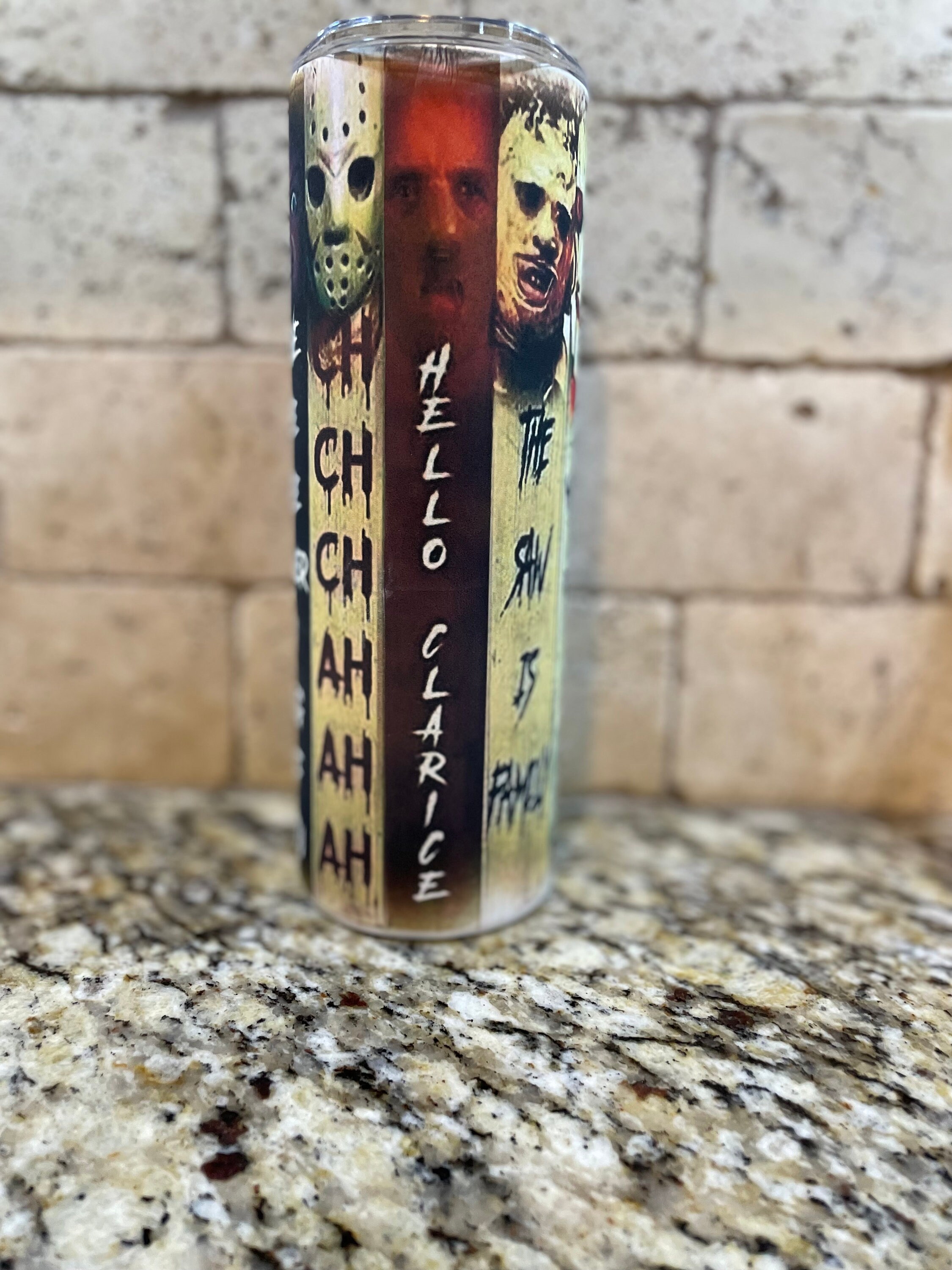 Horror Movie Tumbler, Scary Movie Tumbler, Stainless Steel Tumbler ...