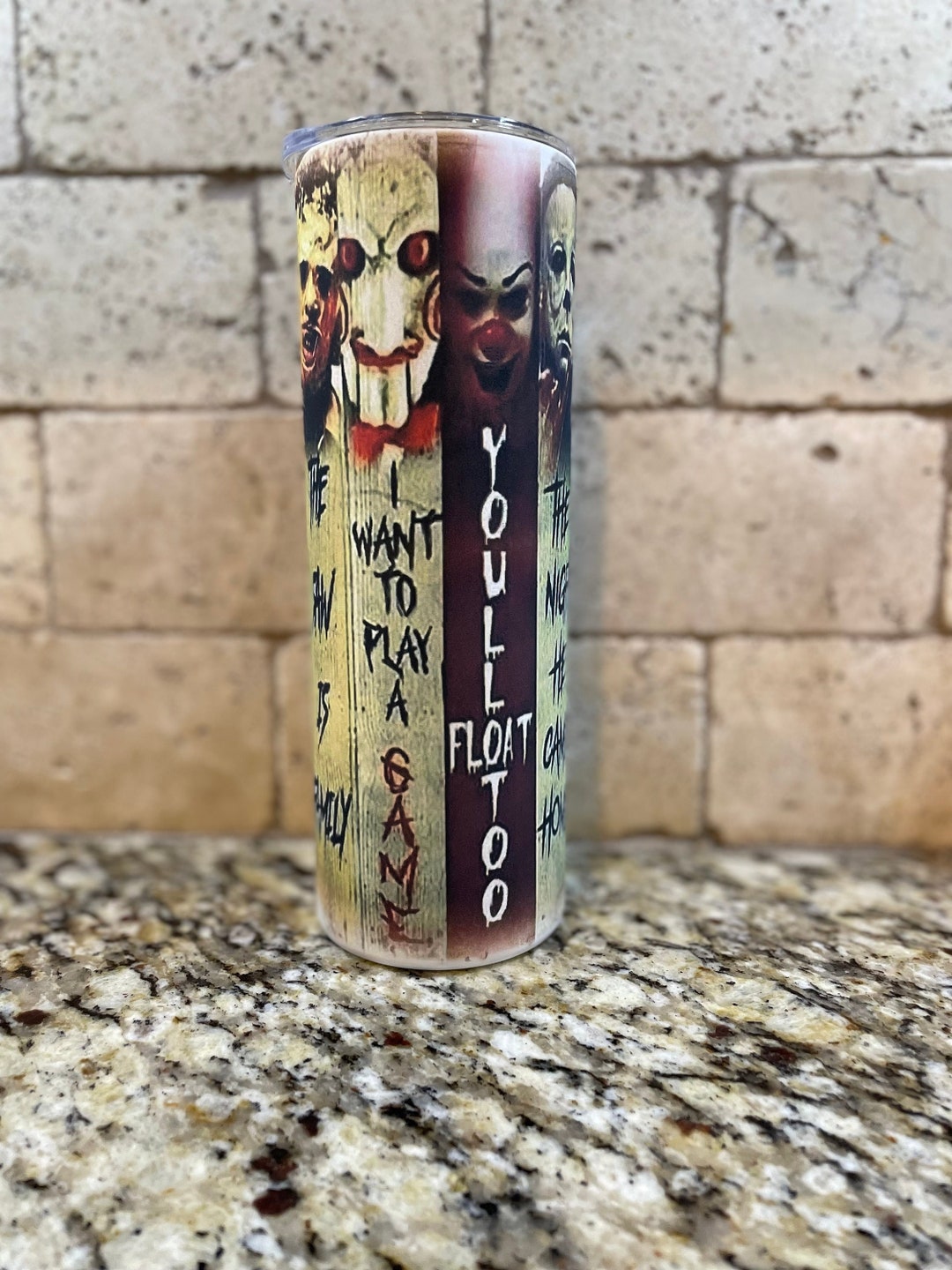 Horror Movie Tumbler, Scary Movie Tumbler, Stainless Steel Tumbler ...