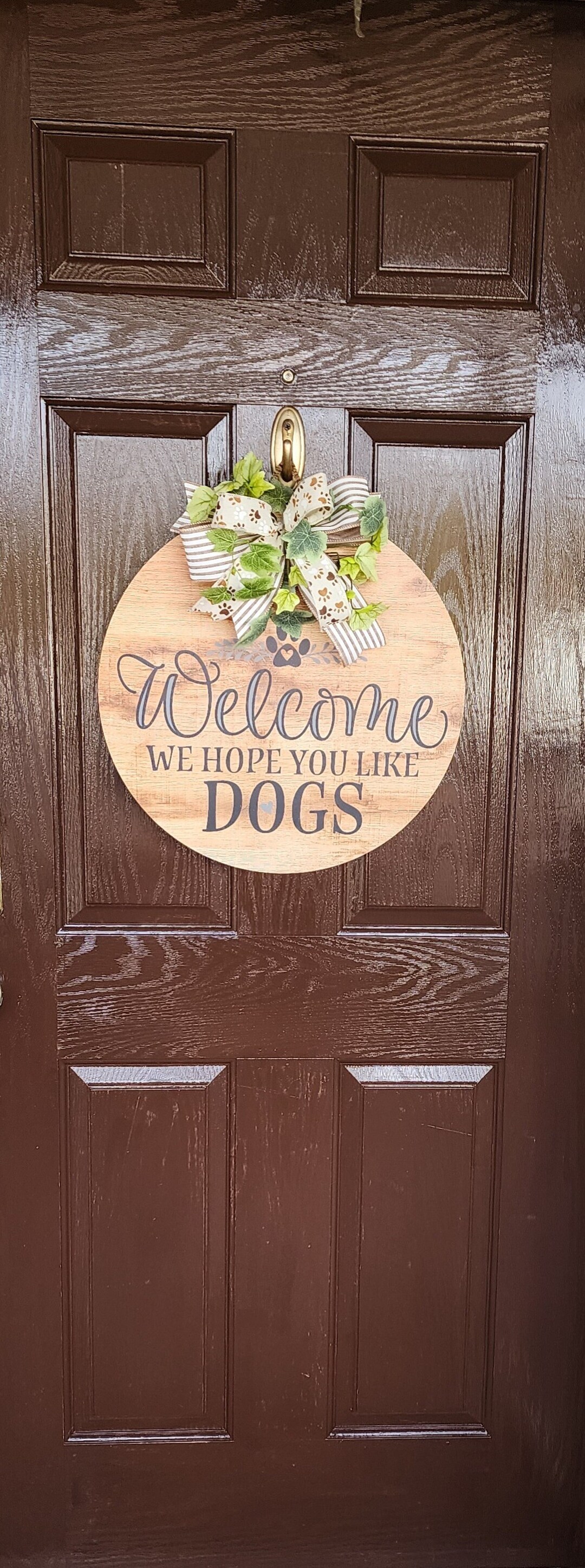 Welcome Front Door Hanger, Dog Welcome Sign, Housewarming Gift, Welcome ...