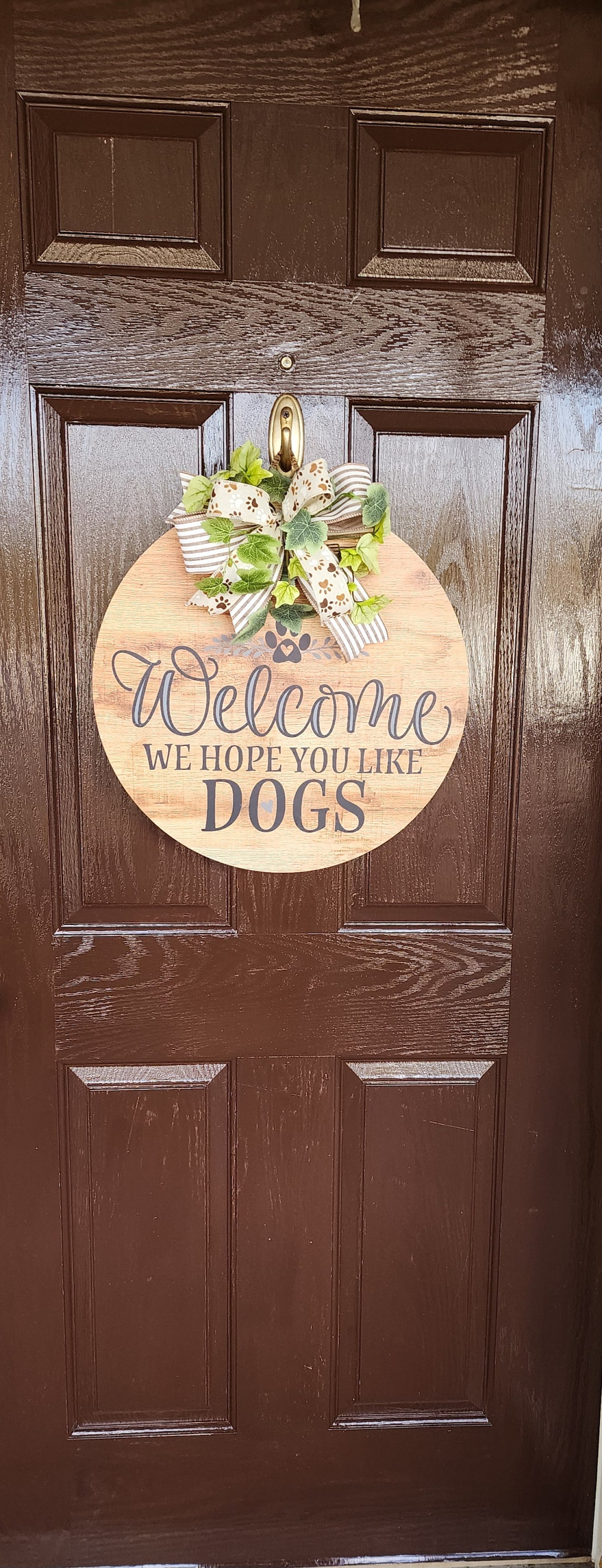 Welcome Front Door Hanger, Dog Welcome Sign, Housewarming Gift, Welcome ...
