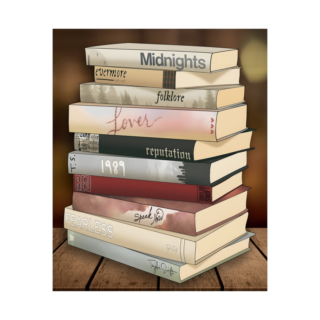 Taylor Books Poster Wall Art Books as Albums Poster - Etsy