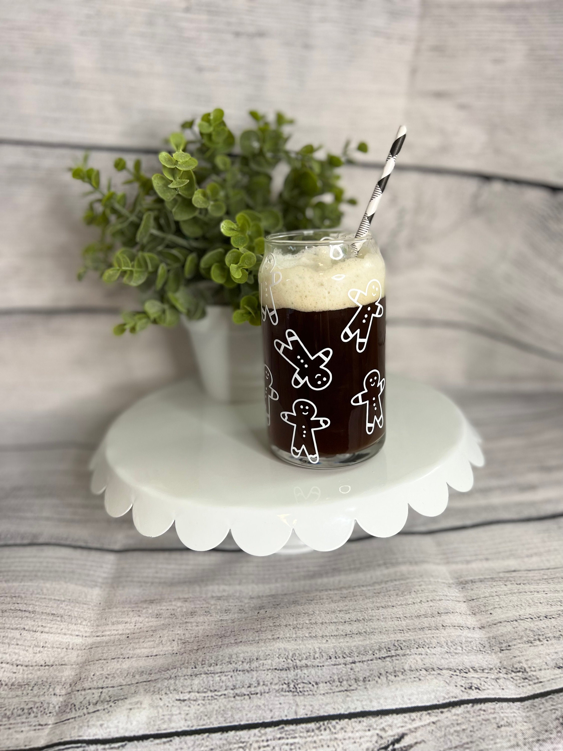 Gingerbread Man Beer Can Glass Christmas Holiday Gift | Etsy
