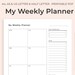 Weekly Planner Schedule Spanish Printable A4 & US LETTER - Etsy