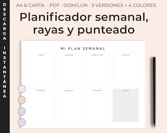 Spanish Planner Printable - Etsy
