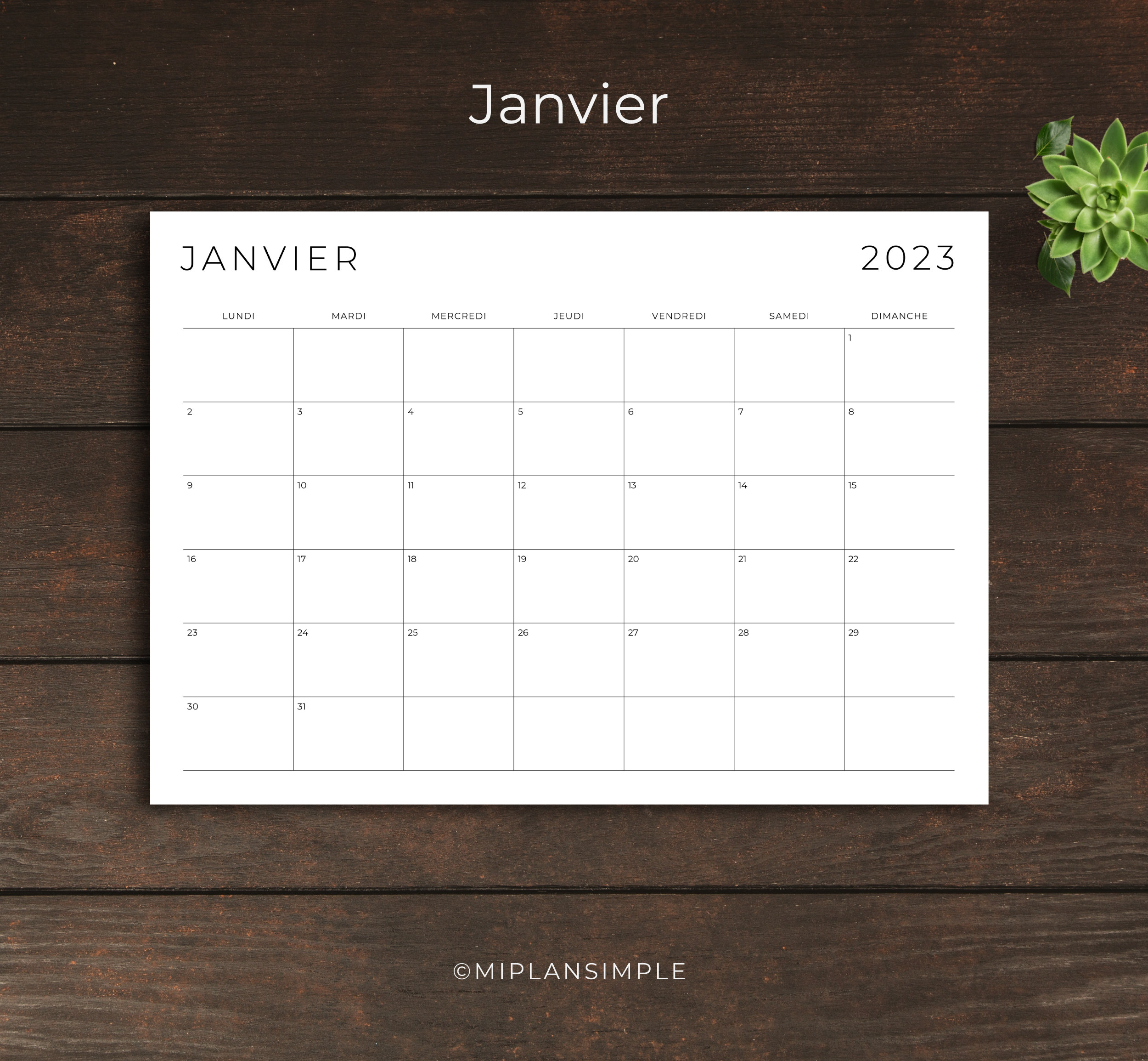 Calendrier 2023 à Imprimer Calendrier Mensuel 2023 à Imprimer - Etsy Canada