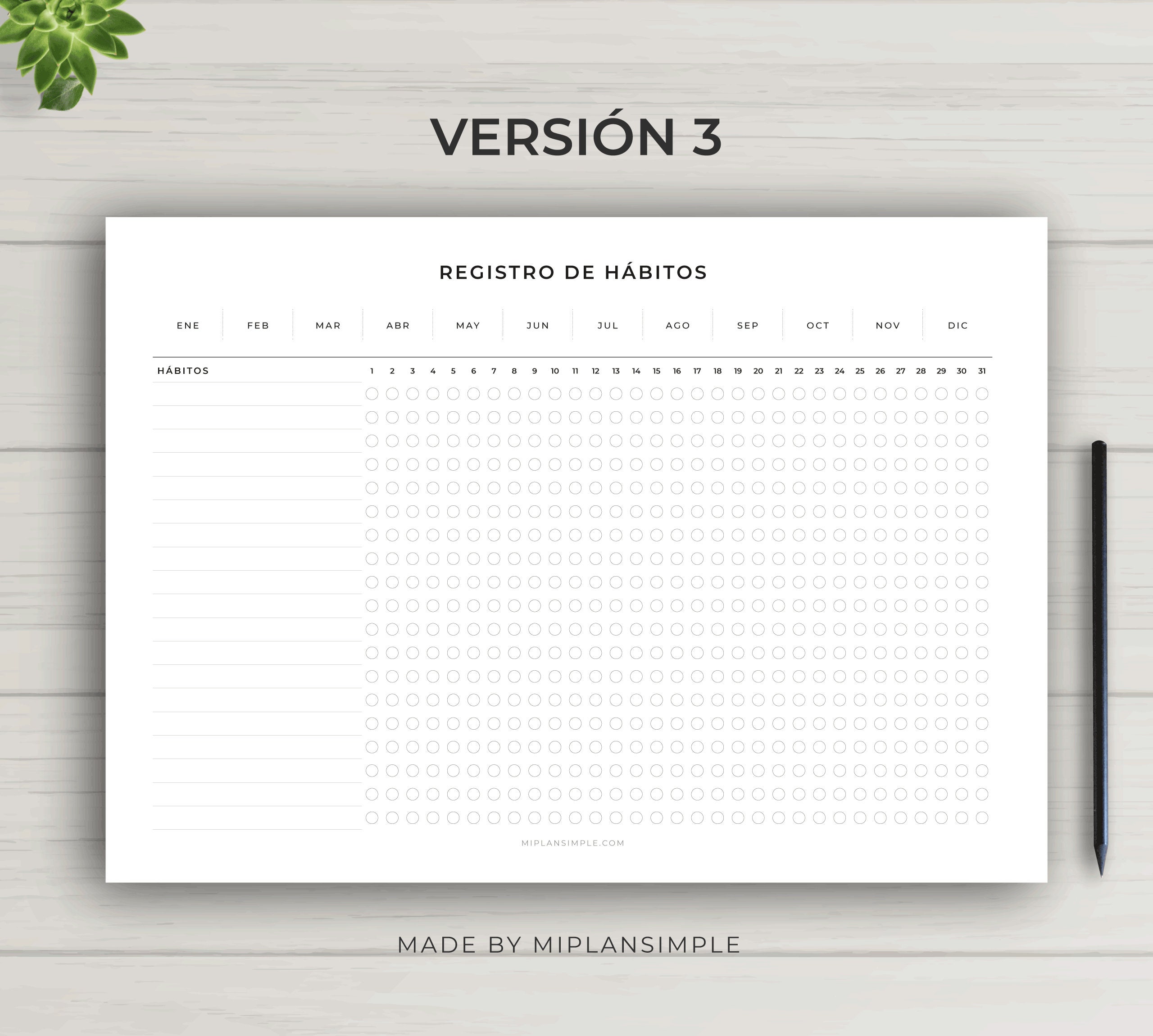 Habit Tracker Spanish, Habit Tracker Printable, Template Habit Tracker ...