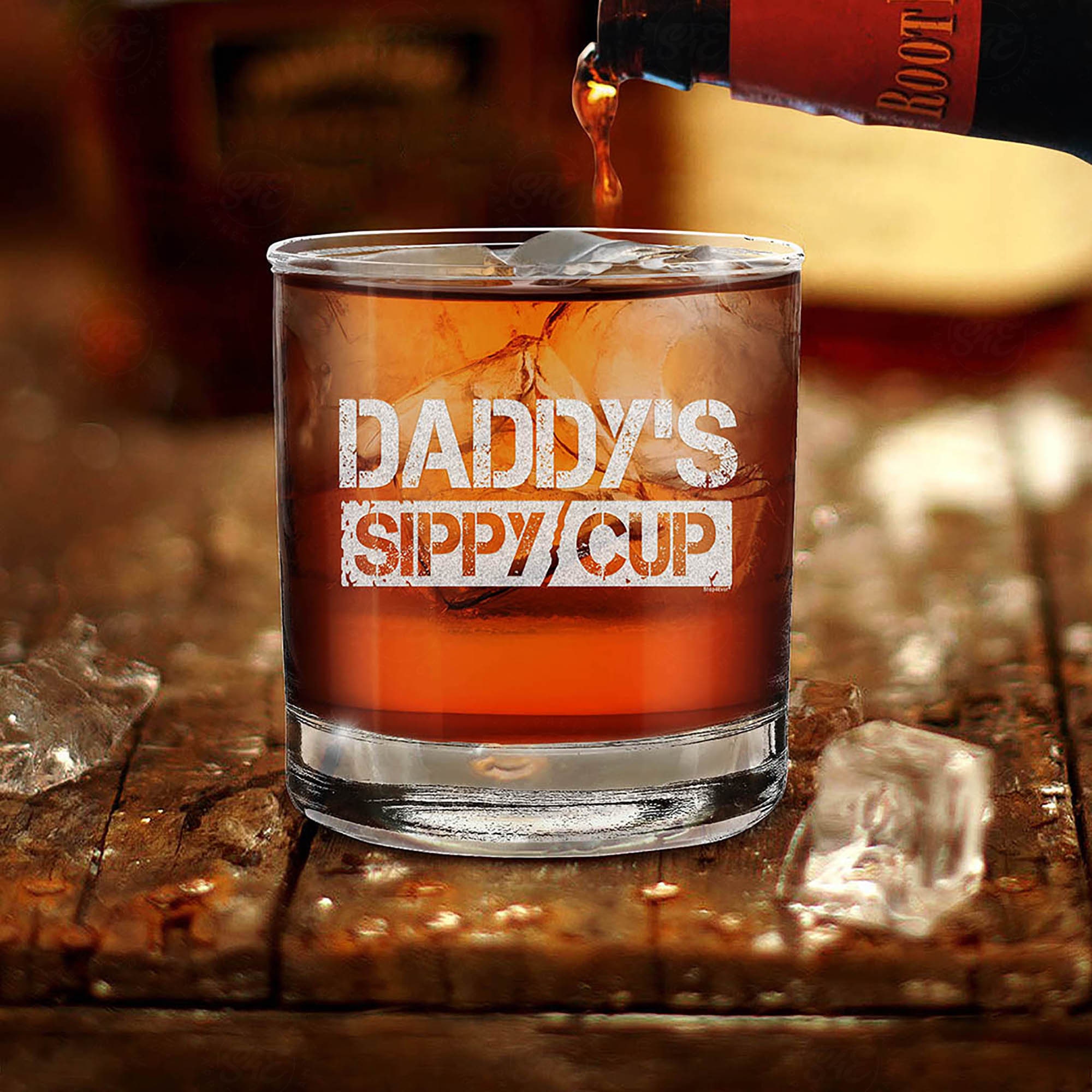 Daddy's Sippy Cup Engraved Whiskey Glass Promoted to Daddy - Etsy