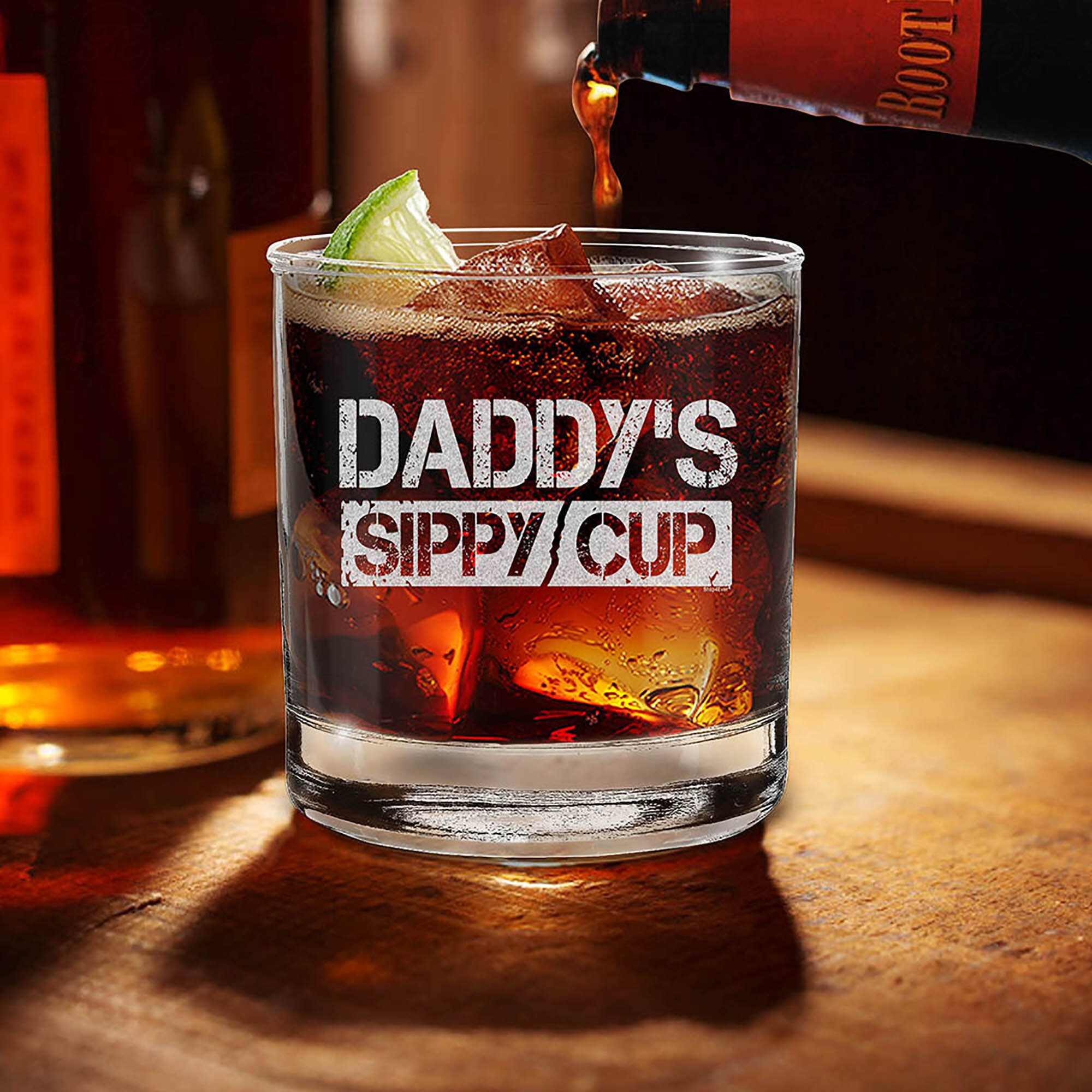 Daddy's Sippy Cup Engraved Whiskey Glass Promoted to Daddy - Etsy