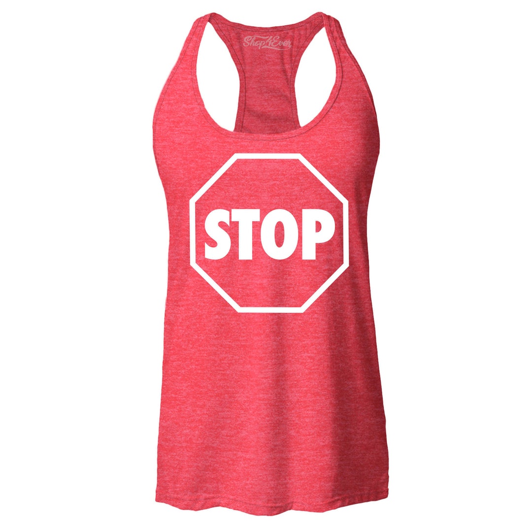 Stop Sign Traffic Stop Costume Women's Racerback Tank Top Slim Fit - Etsy