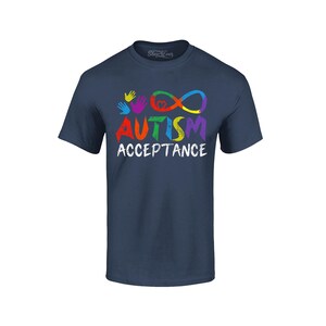 Autism Acceptance Infinity Symbol T-shirt Autism Awareness Month ...