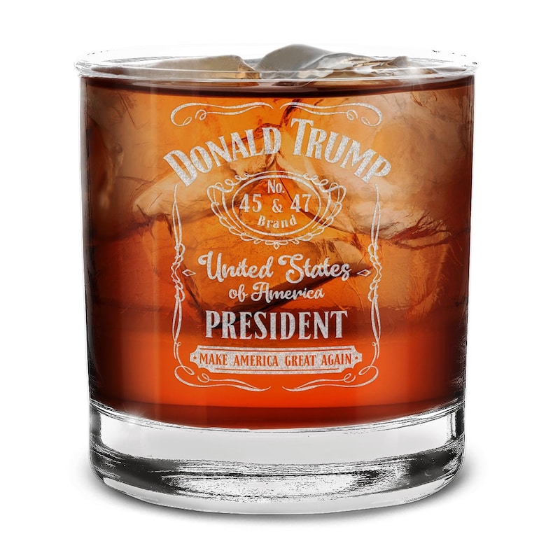 Trump 45 47 Whiskey Glass - Etsy