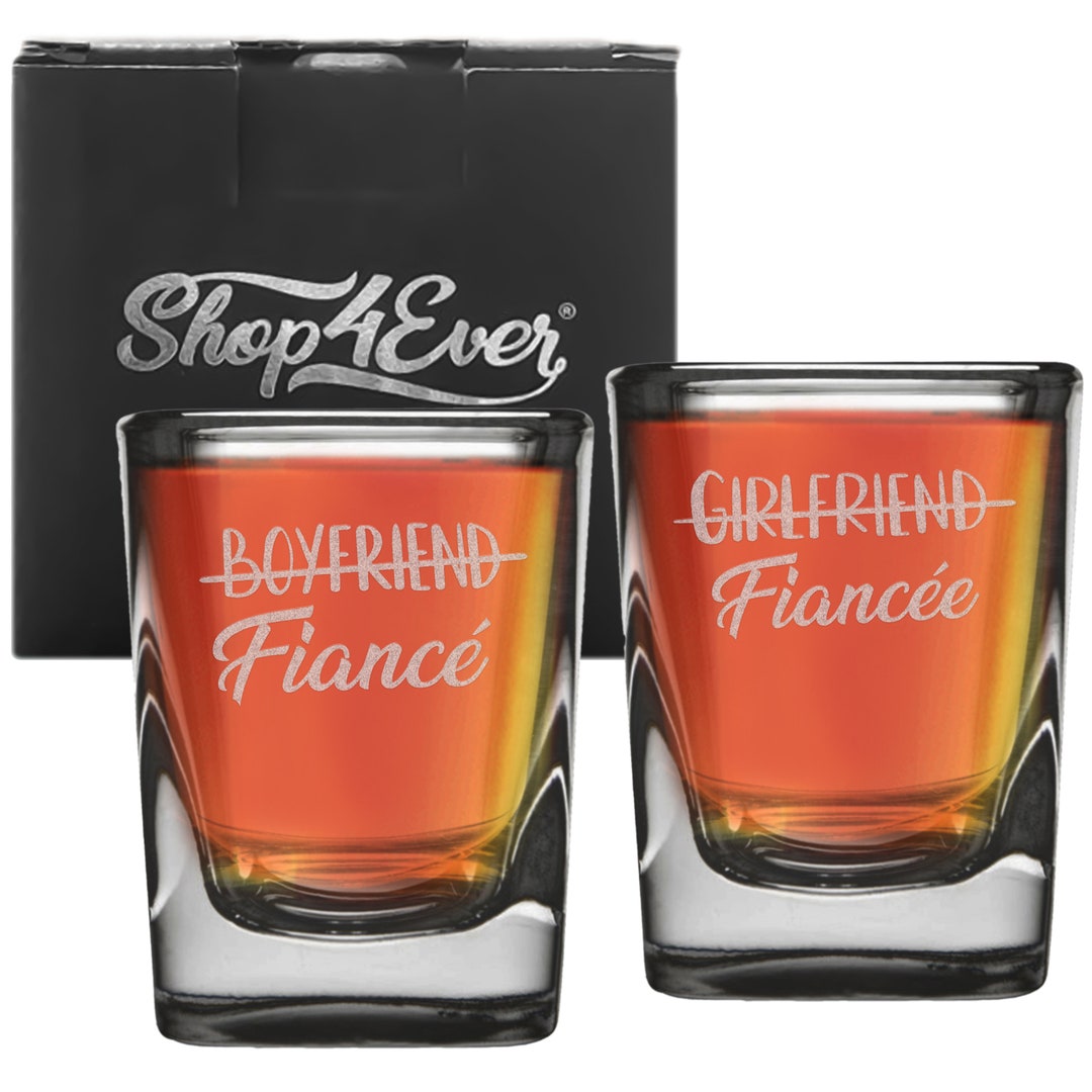 Boyfriend Fiance Girlfriend Fiancee Couples Gift Set Of2 Engraved ...