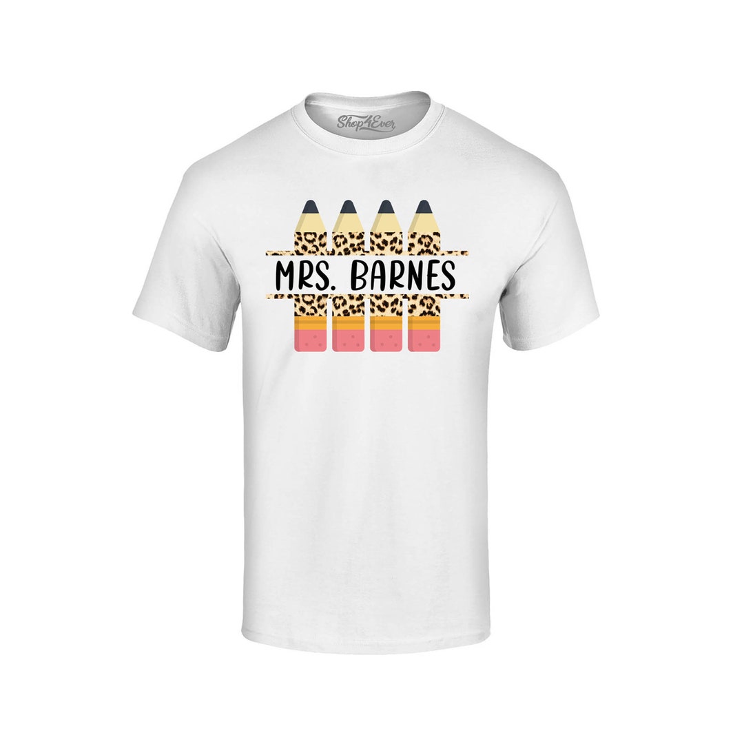 Custom Personalized Teacher Leopard Cheetah Print Pencil Teachers T ...