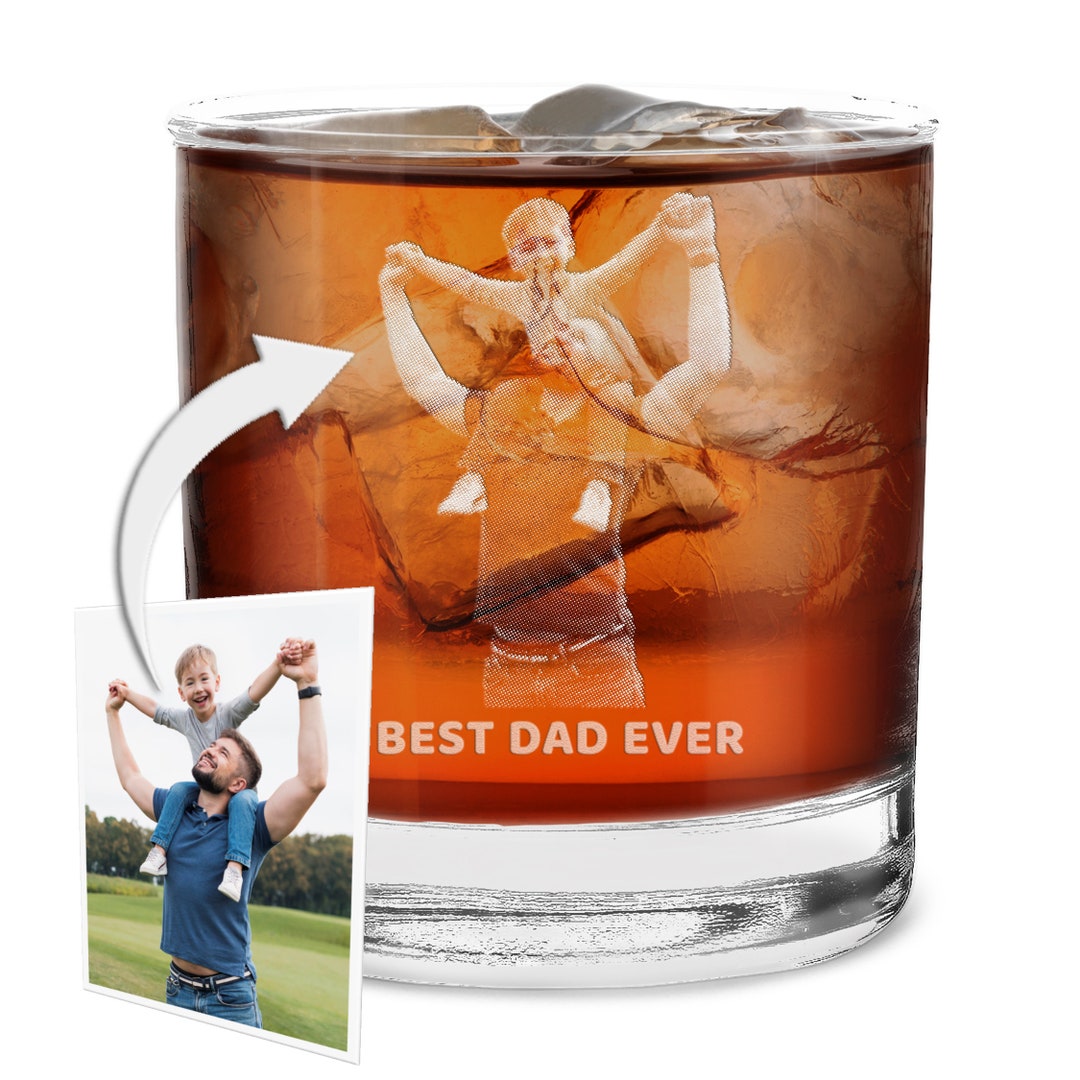1st Fathers Day Gifts, Fathers Day, Photo Engraved Glassware, Bar Glass ...