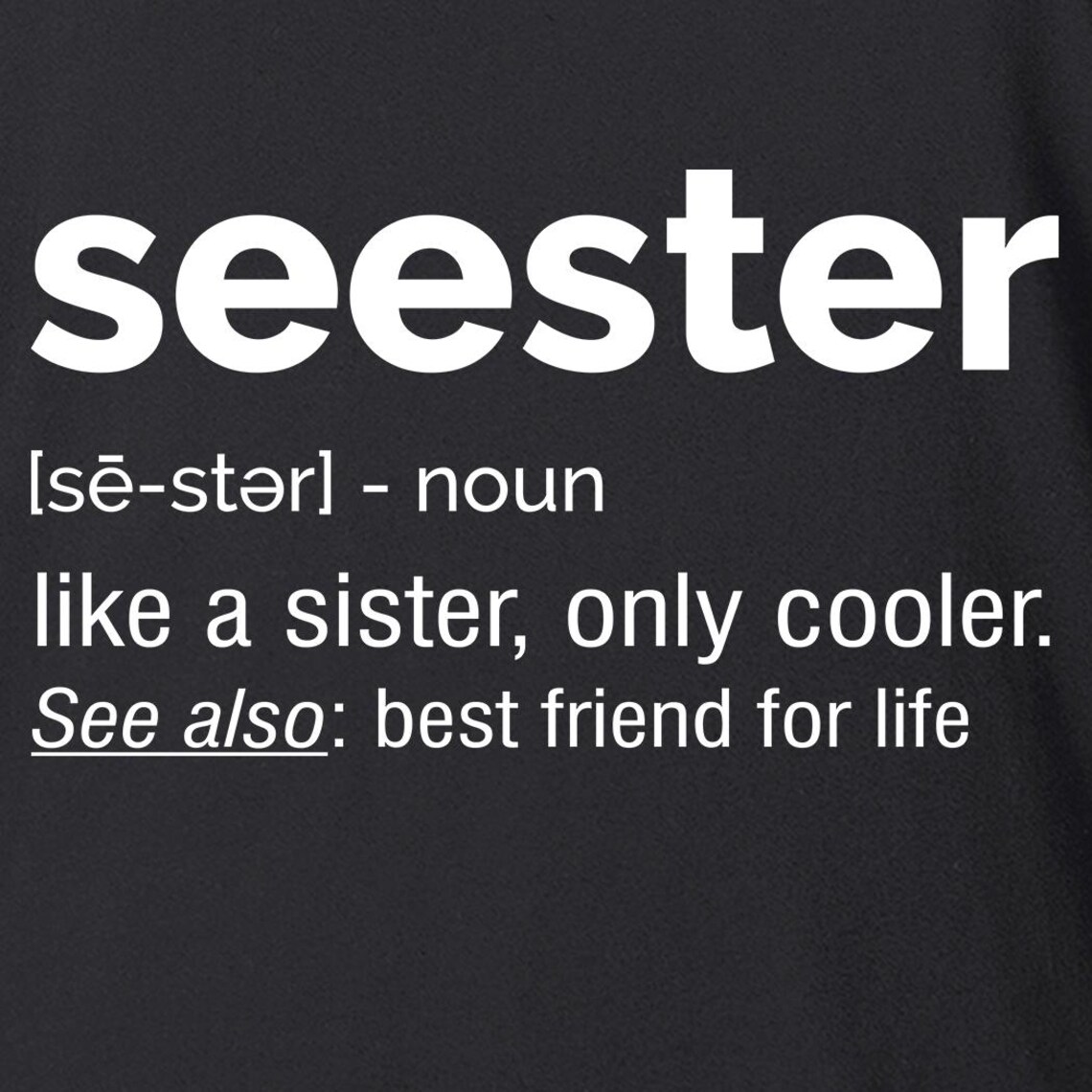 Seester Definition Like a Sister Only Cooler Women's V-neck T-shirt ...