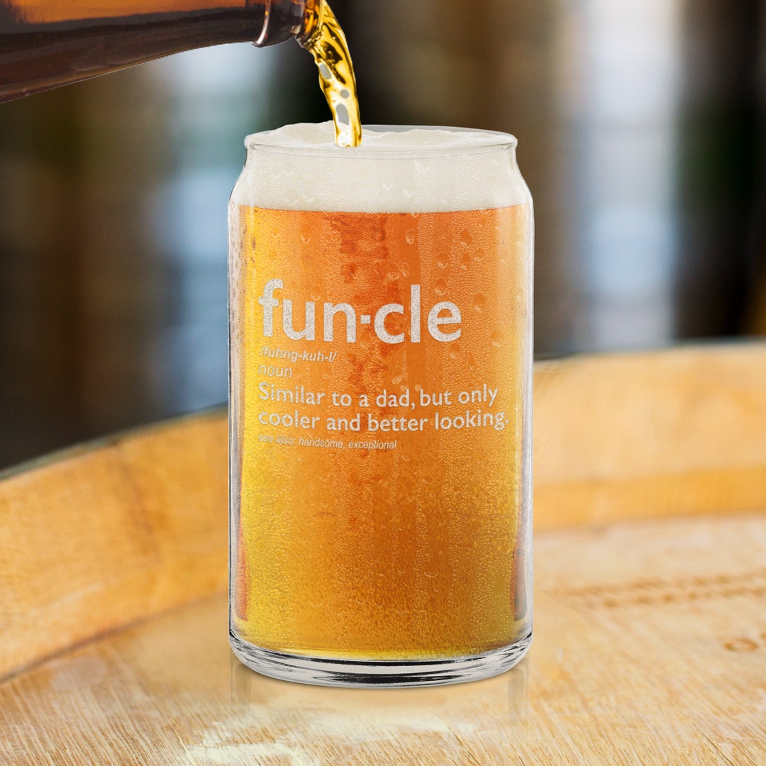 Funcle Definition Beer Can Glass - Etsy