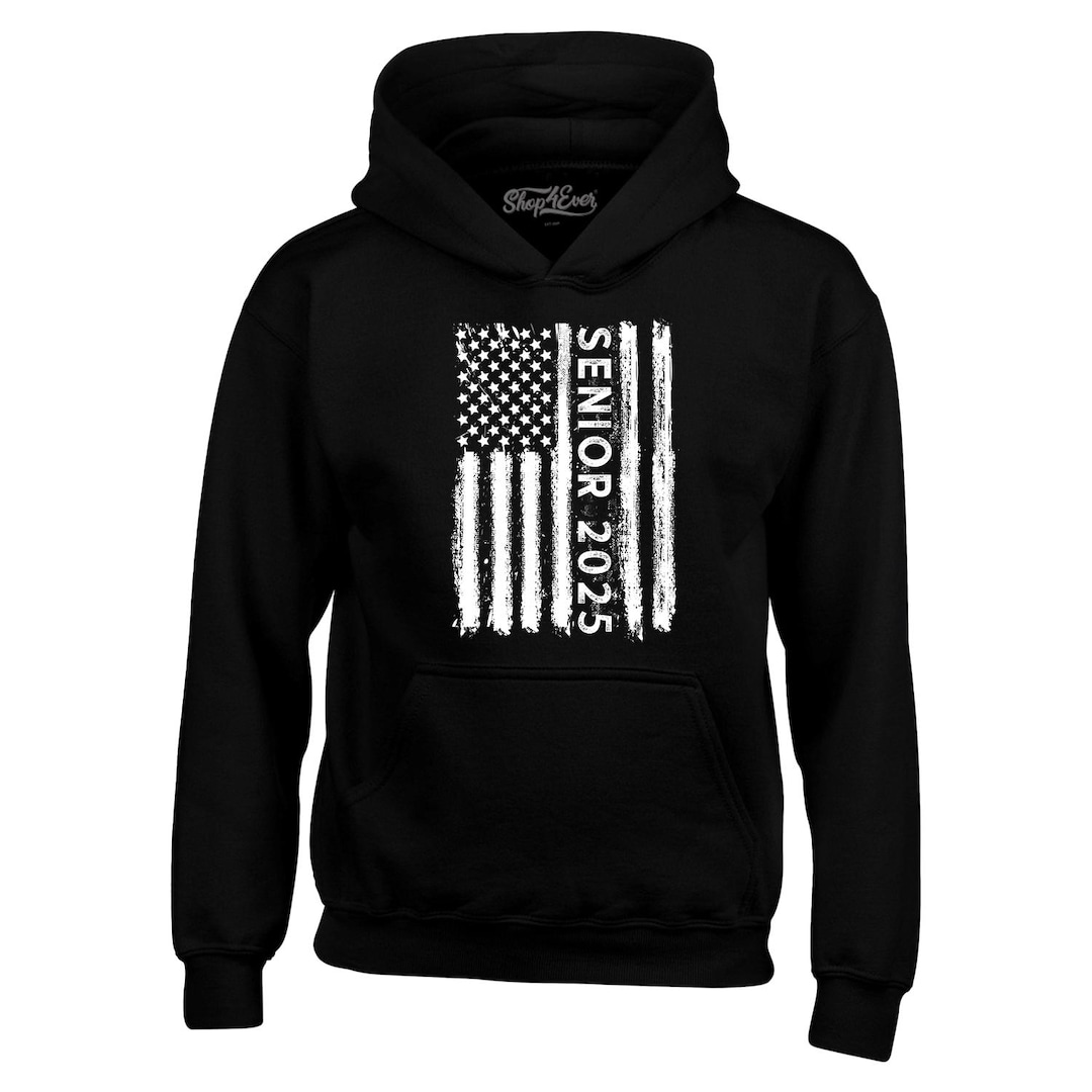 Senior 2025 American Flag Graduation Hoodie Sweatshirts Grad Hoodie ...