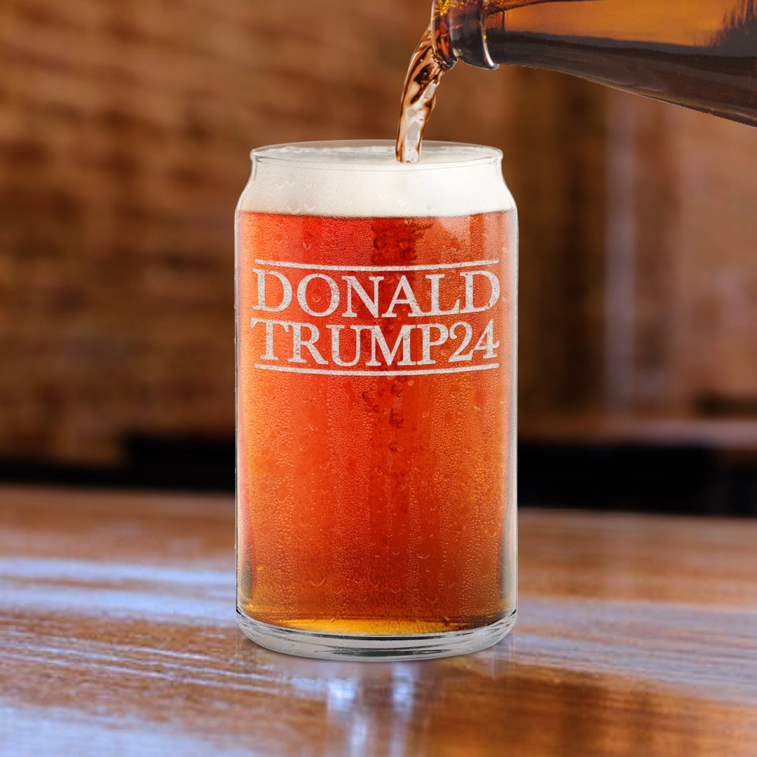 Donald Trump 2024 Presidential Election Engraved Beer Can Glass - Etsy