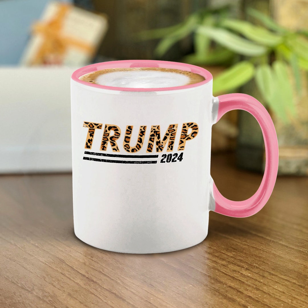Trump 2024 Leopard Print Ceramic Coffee Mug Cup 11 Oz. Trump Mug. Trump ...