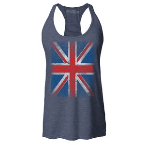Union Jack Vintage British Flag Women's Racerback United Kingdom Flag ...