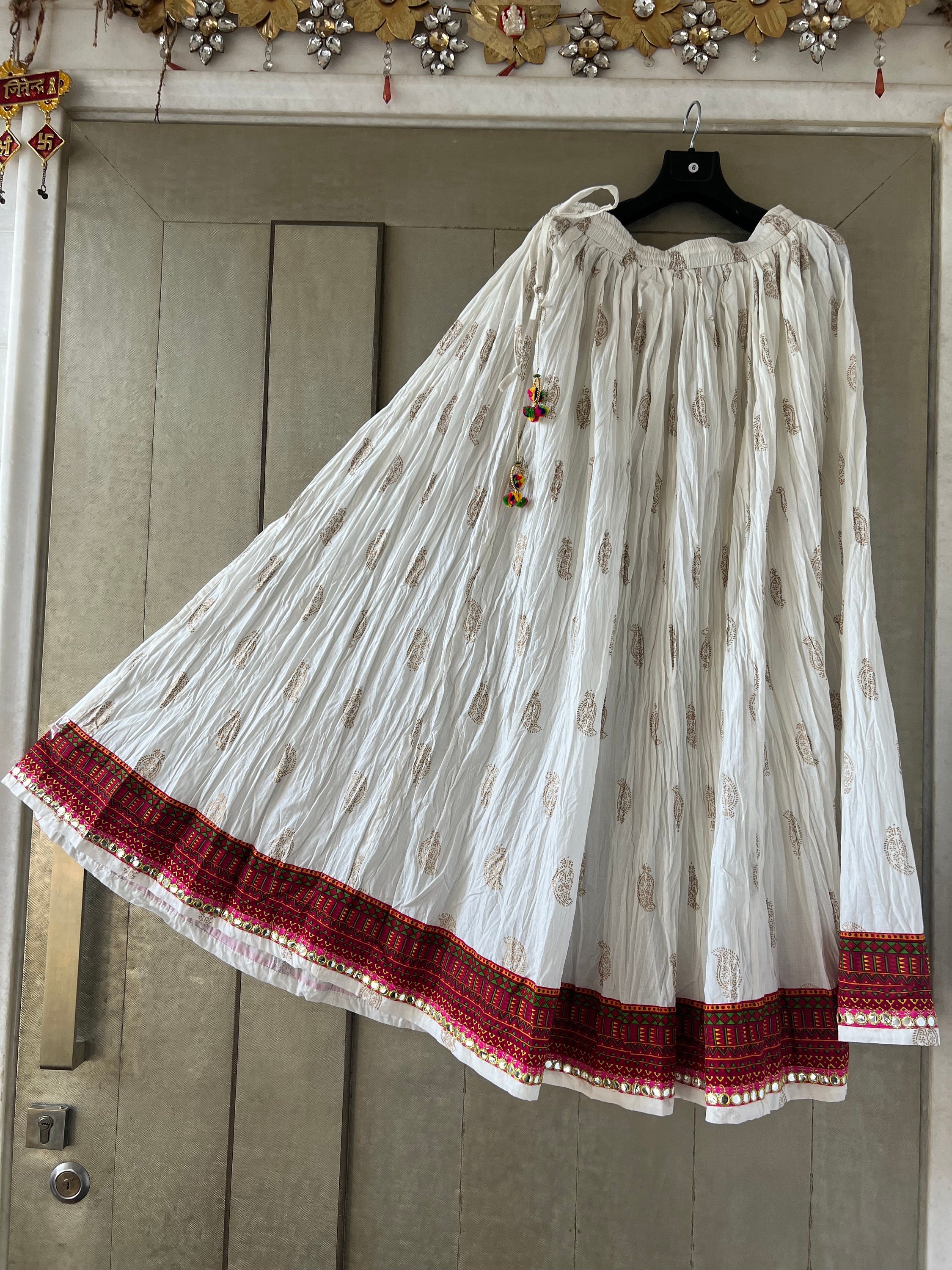 Elegant Cotton Garba Skirt With Customizable Dupatta Perfect for ...
