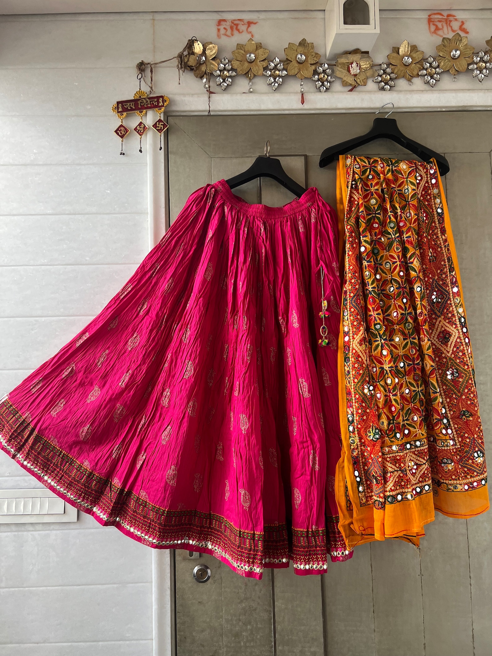 Elegant Cotton Garba Skirt With Customizable Dupatta Perfect for ...