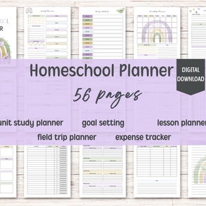 Homeschool Planner Printable Academic Lesson Planner for Mom or Teacher ...