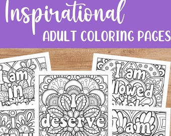 Affirmation Coloring Pages ,motivation & Relaxation Quotes Printable ...