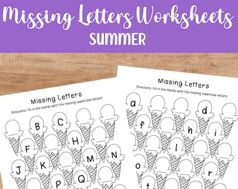 Alphabet Worksheets - Missing ABC Letter Recognition Activity Printable ...