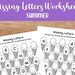 Alphabet Worksheets Missing ABC Letter Recognition Activity Printable ...