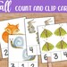 Preschool Math Activity - Counting and Number Recognition Clip Cards ...