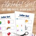 Beginning Sounds Worksheets - Cut and Paste Phonics Alphabet Letter ...