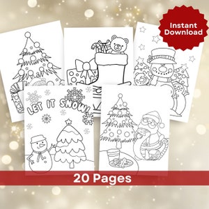 Christmas Coloring Pages - 20 Printable Coloring Sheets for Kids ...
