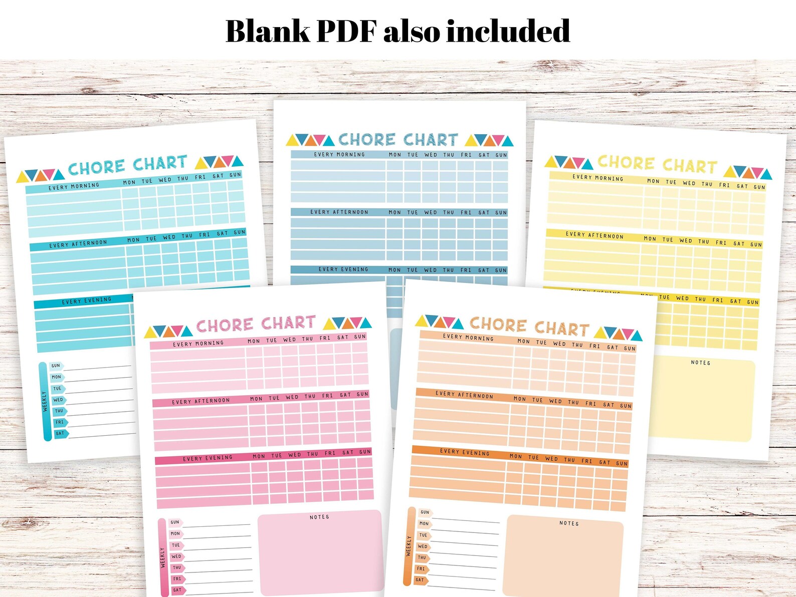 Chore Chart for Kids Editable Multiple Kids Responsibility Chart ...