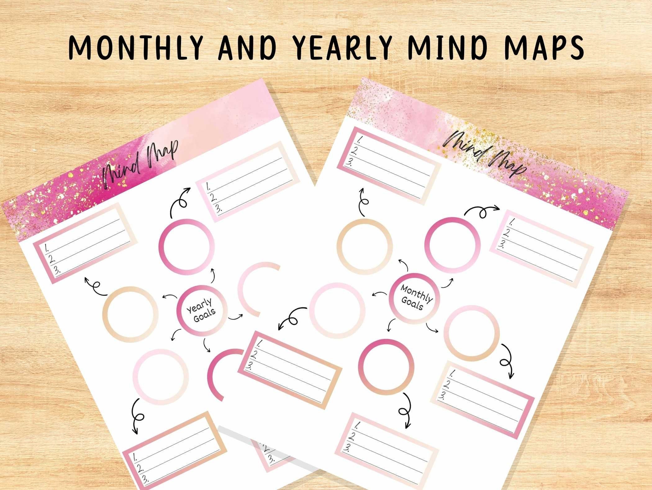 Goal Setting Worksheet Bundle Printable Planner With SMART Goal ...