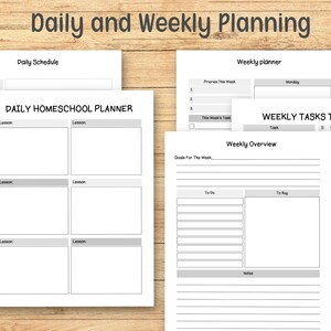 Homeschool Planner - Printable Academic Lesson Planner for Home School ...