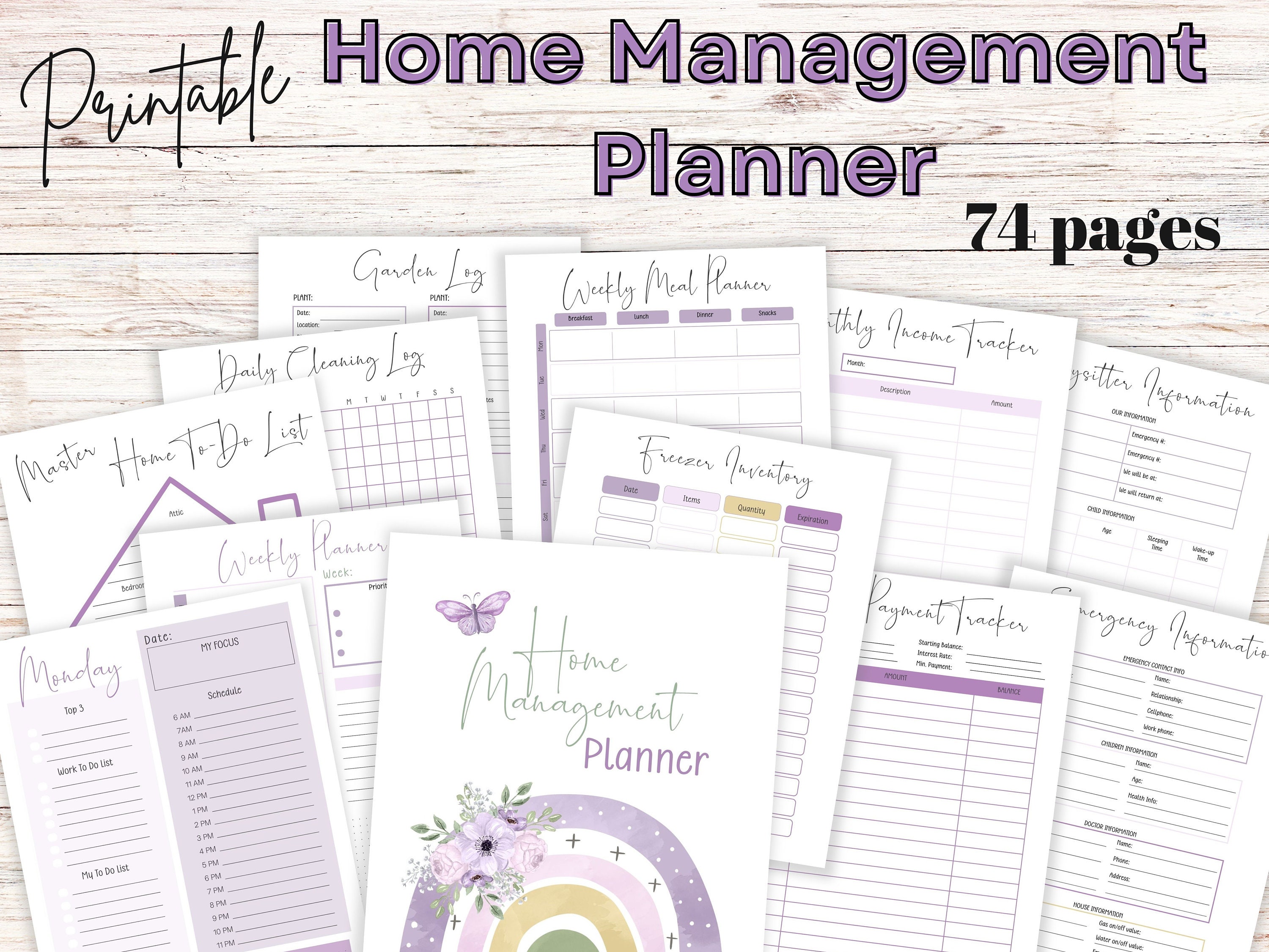 ADHD Home Management Binder for Household Organization - Printable Busy ...