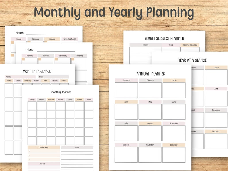 Homeschool Planner - Printable Academic Lesson Planner for Home School ...