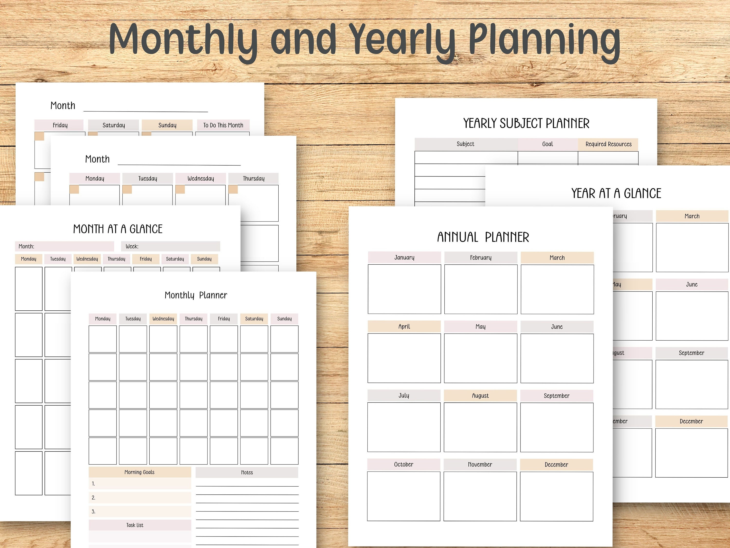 Homeschool Planner - Printable Academic Lesson Planner for Home School ...