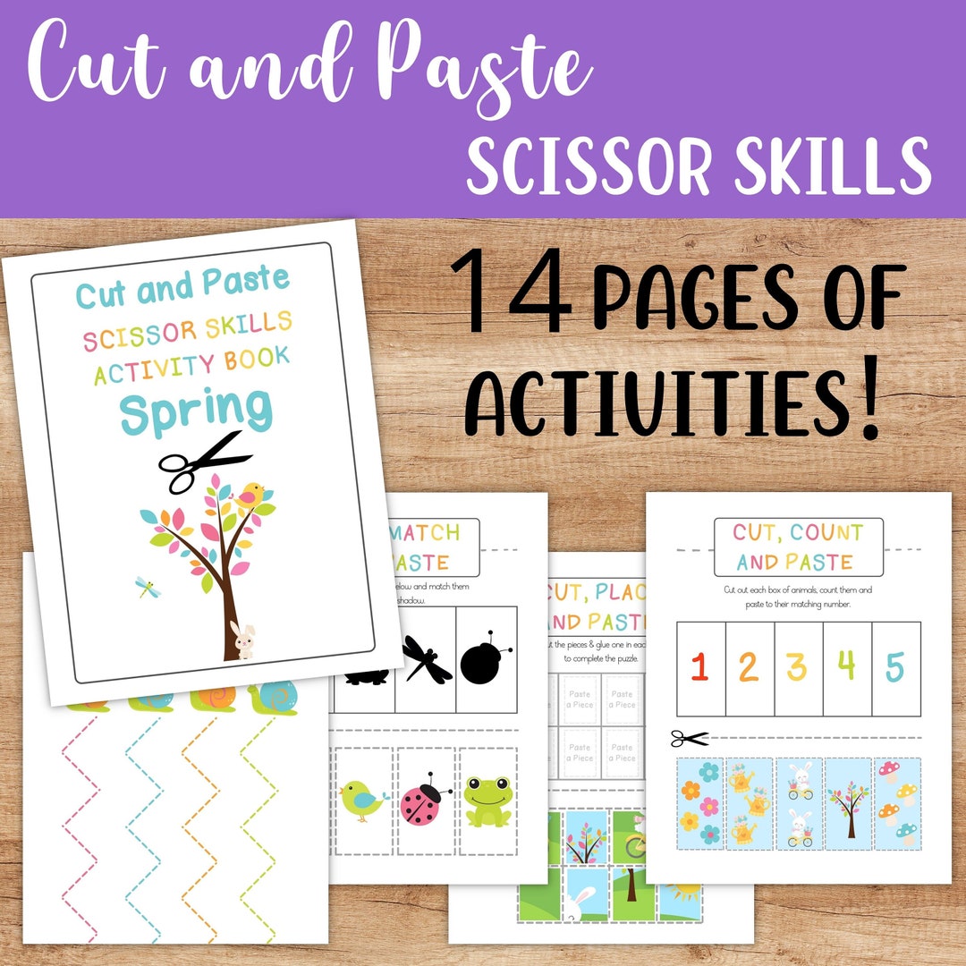 Preschool Cut and Paste Worksheets - Scissor Skills Activity Page ...