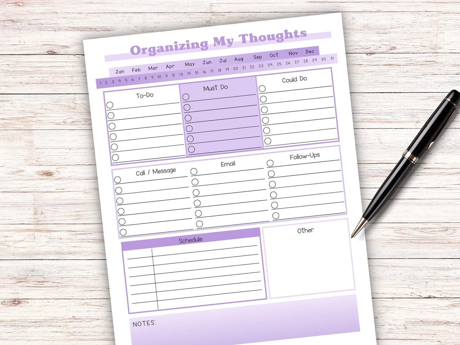 Brain Dump Bundle - ADHD Daily Planner Printable With to Do List ...
