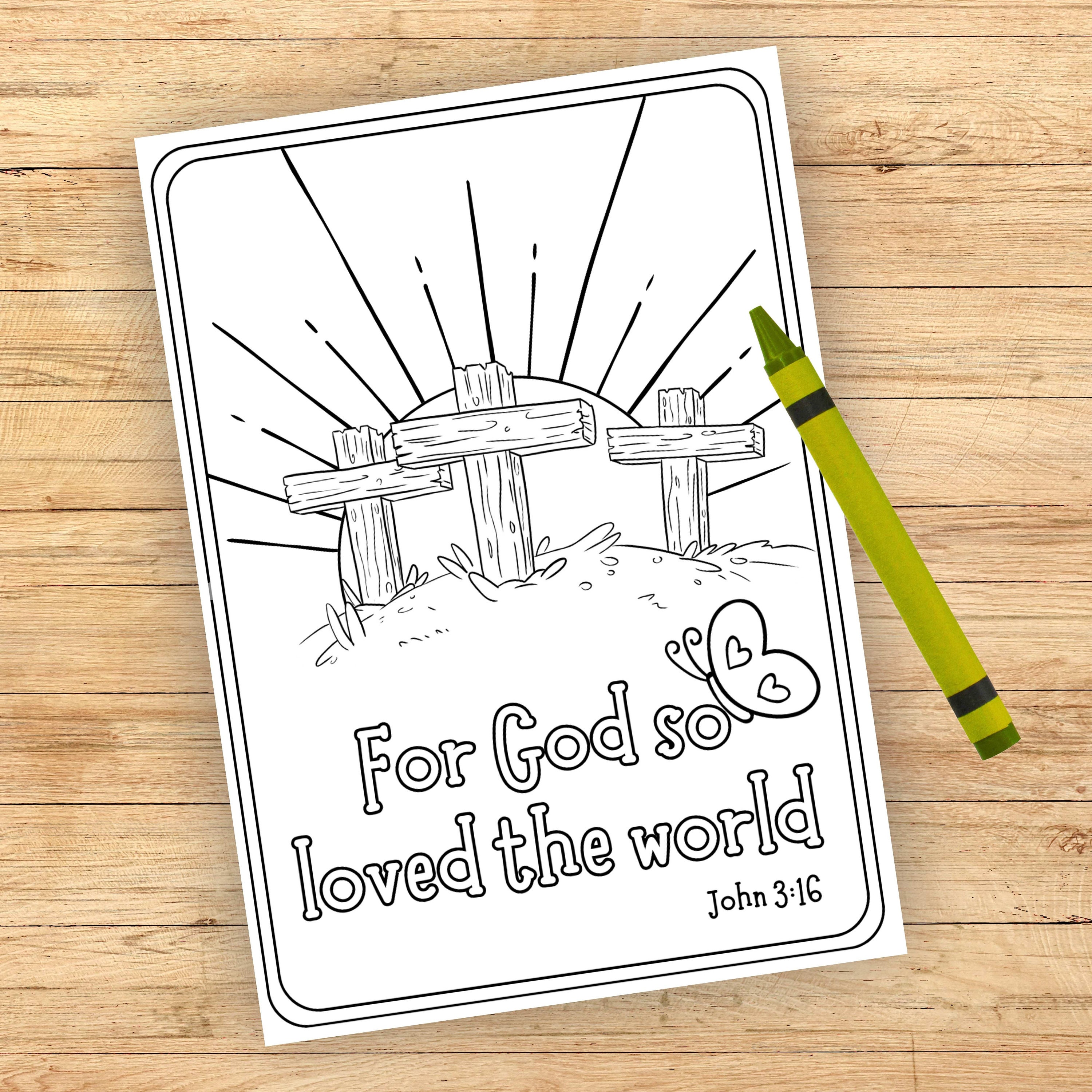 Christian Easter Coloring Cards - 4 Printable Religious Cards for Kids ...