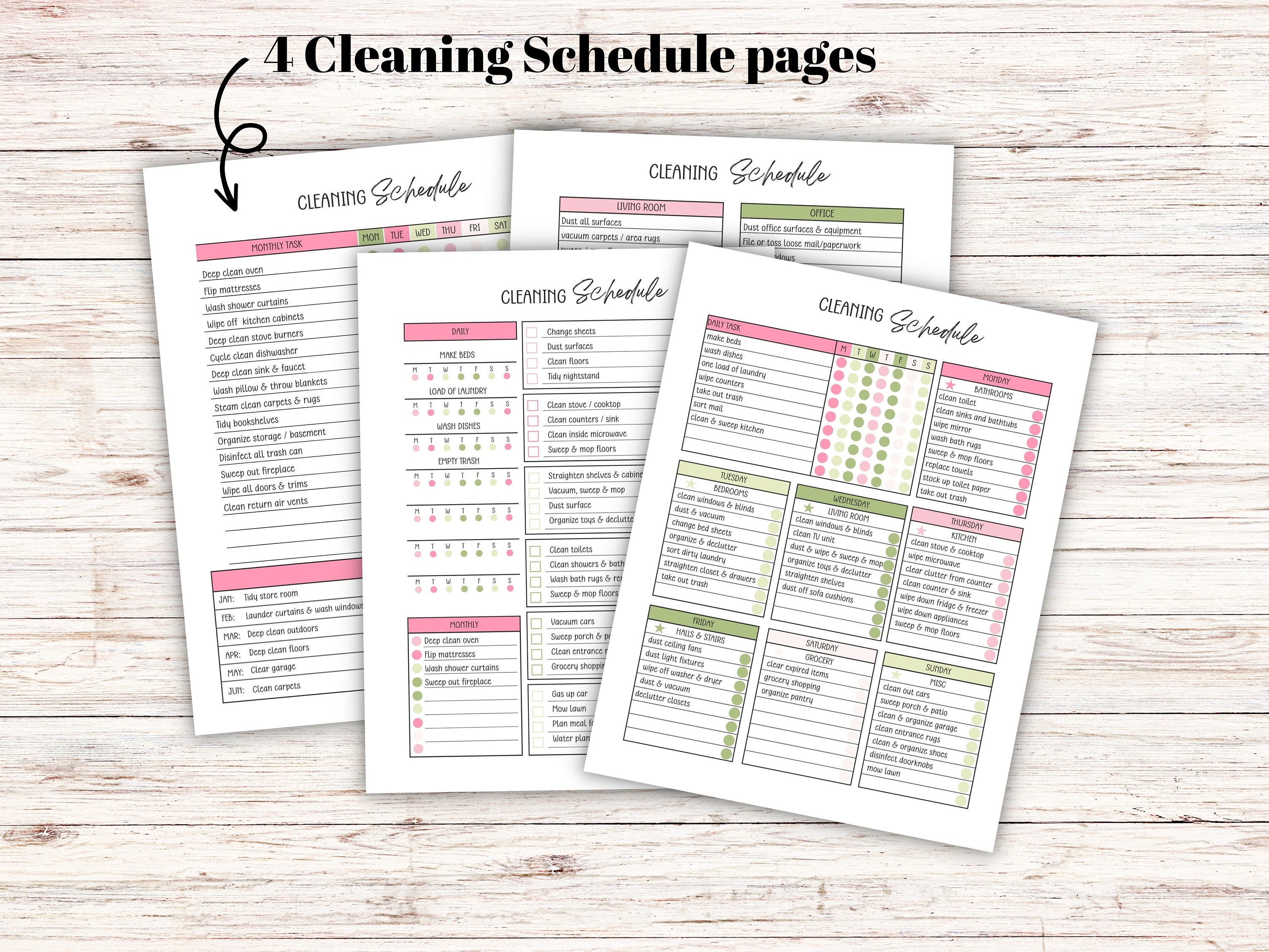 Printable ADHD Cleaning & Declutter Planner With Schedule and ...